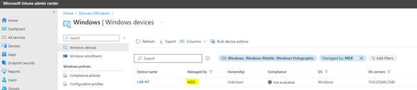 Defender for Endpoint security settings management summary